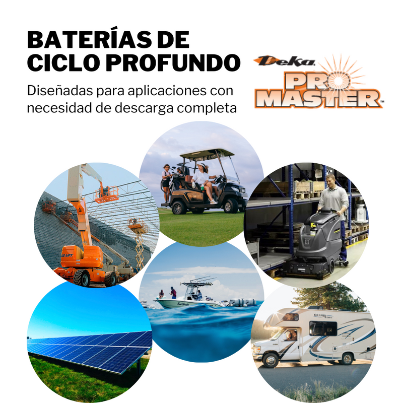 BATERIA DEKA 6 VOLT- CICLO PROFUNDO - GRUAS DE ELEVACION - PANEL SOLAR